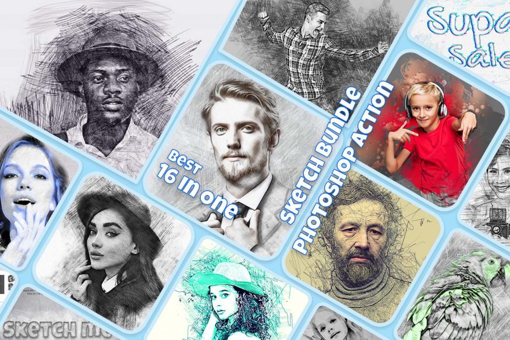 Graphicsmartz - The 14 in 1 Smart Effect Photoshop Action Bundle